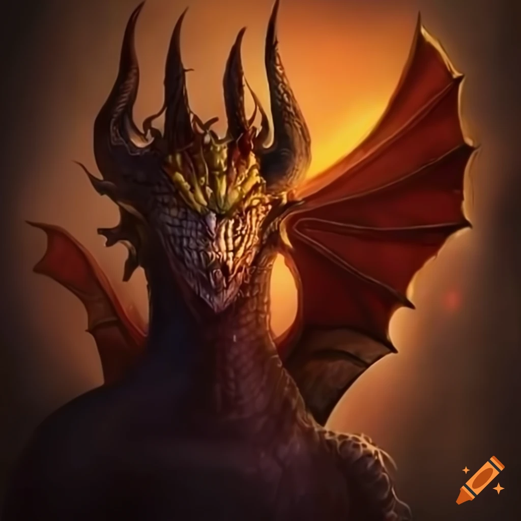 Dragon with crown-like horns