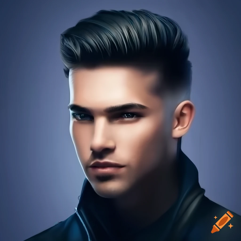 Attractive young man with modern haircut in 8k resolution on Craiyon