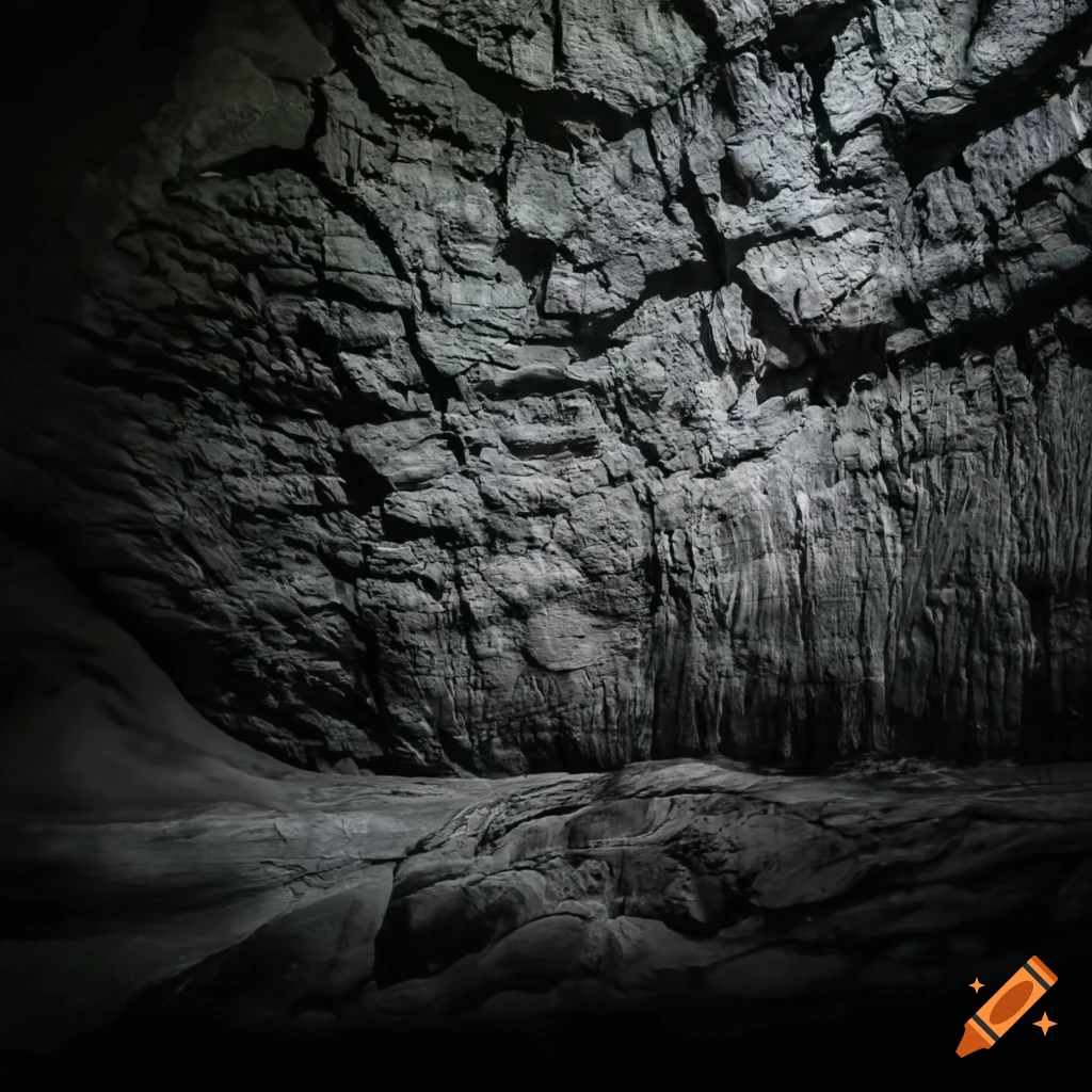 Grey cave wall on Craiyon