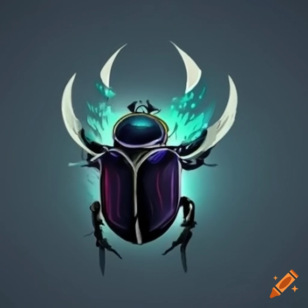 Black scarab crest on Craiyon