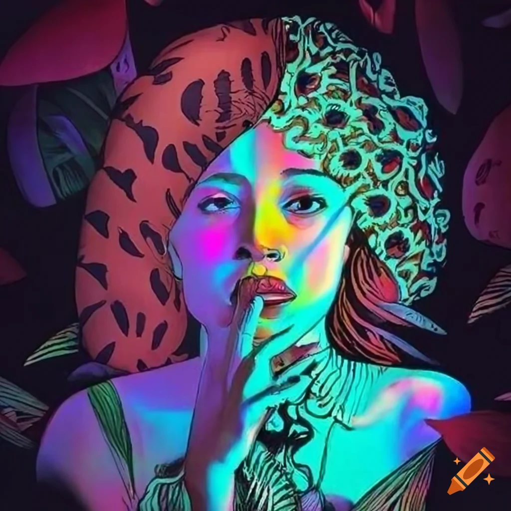 Sensational tropical iridescent LSD from Noir graphic novel by Norman ...