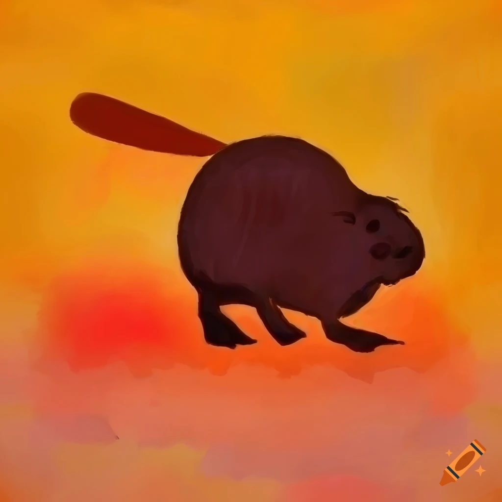 Abstract beaver art inspired by paul klee on Craiyon