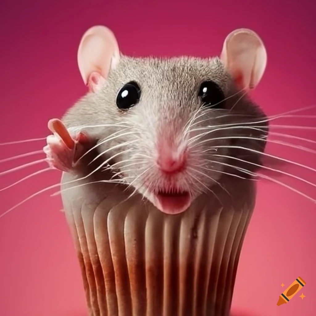 Muffin that resembles a rat on Craiyon