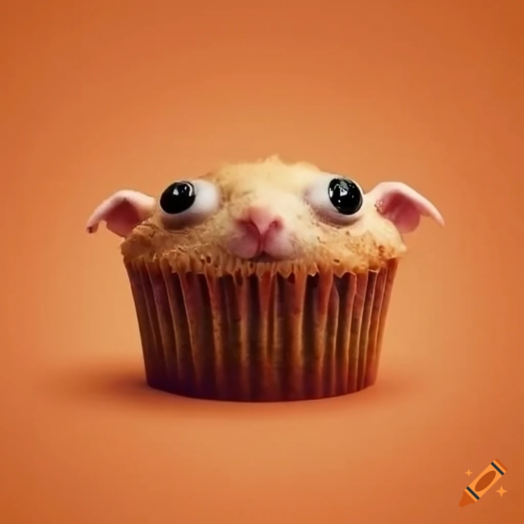 Cute muffin that resembles a rat on Craiyon