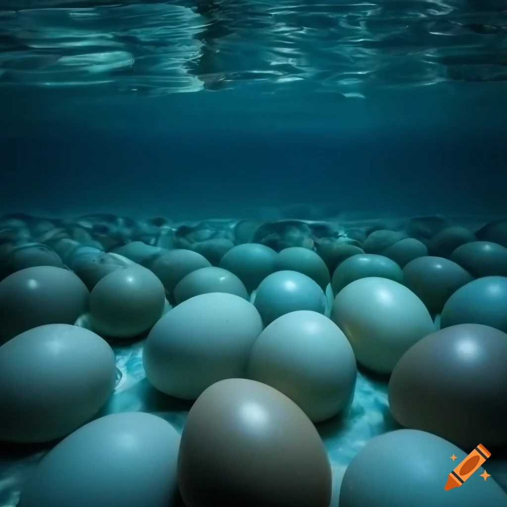 Pool full of chicken eggs in a hotel on Craiyon