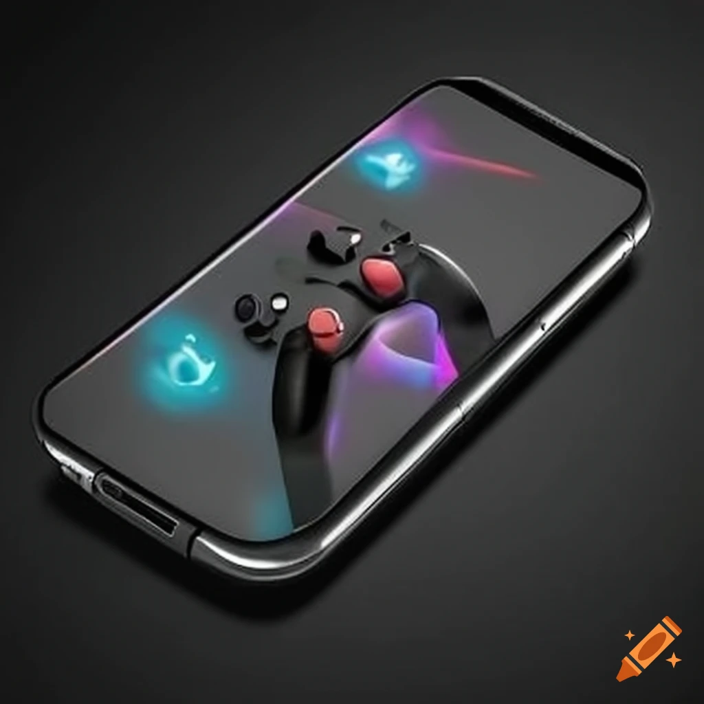 Illustration depicting the growth of mobile gaming on Craiyon