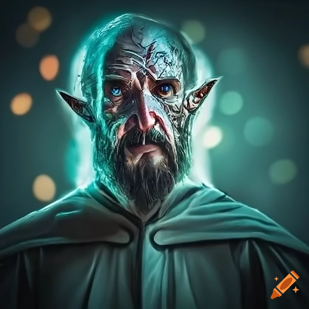 Elven Wizard With Severe Facial Scars In A Fantasy Setting On Craiyon
