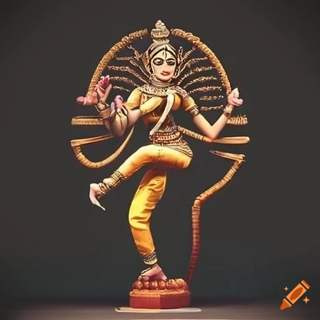 Natraj with bharatnatyam dancer on Craiyon