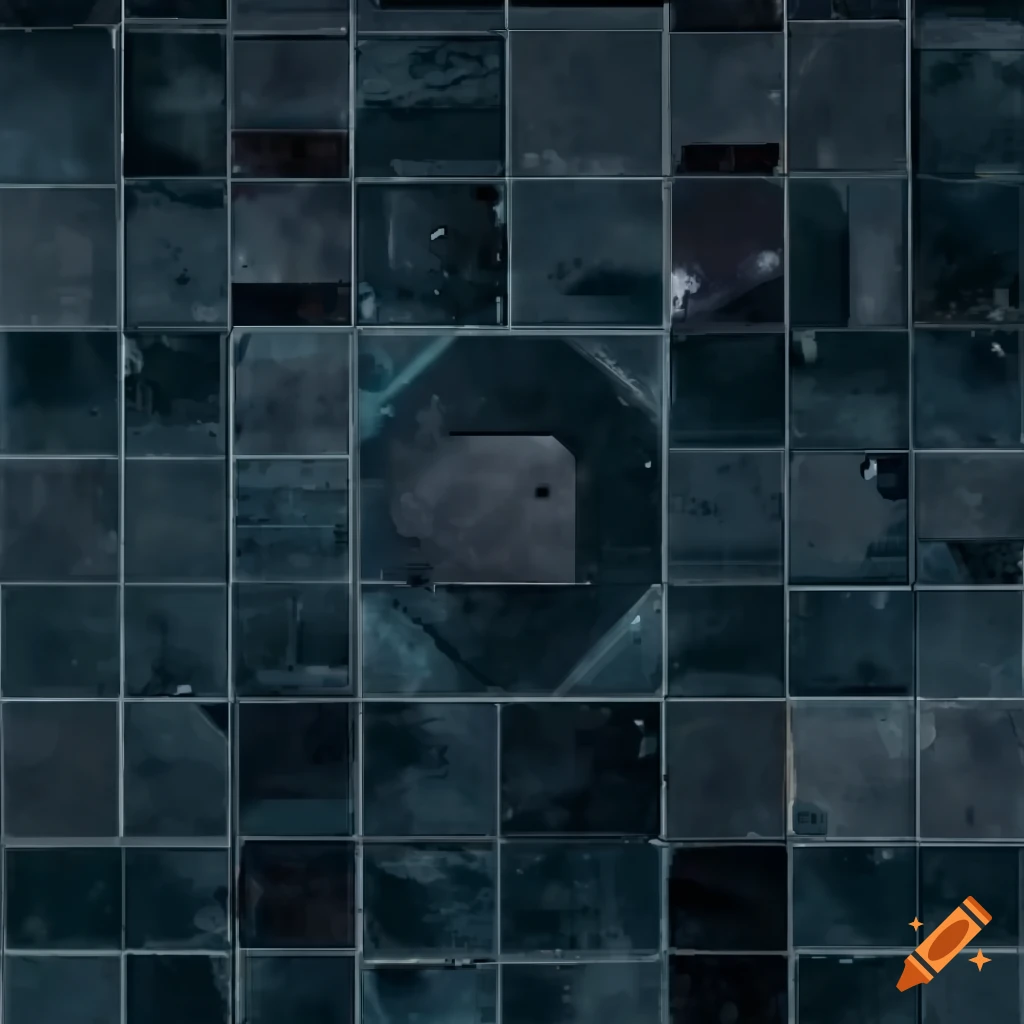 Top-down view of a pixel-perfect industrial spaceship floor tile on Craiyon