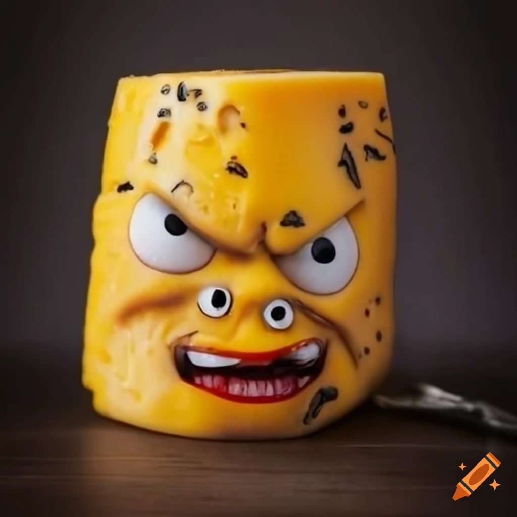 Angry cheese on Craiyon