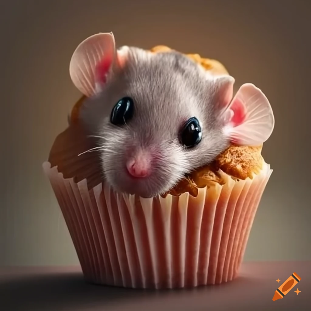 Rat-shaped muffin on Craiyon