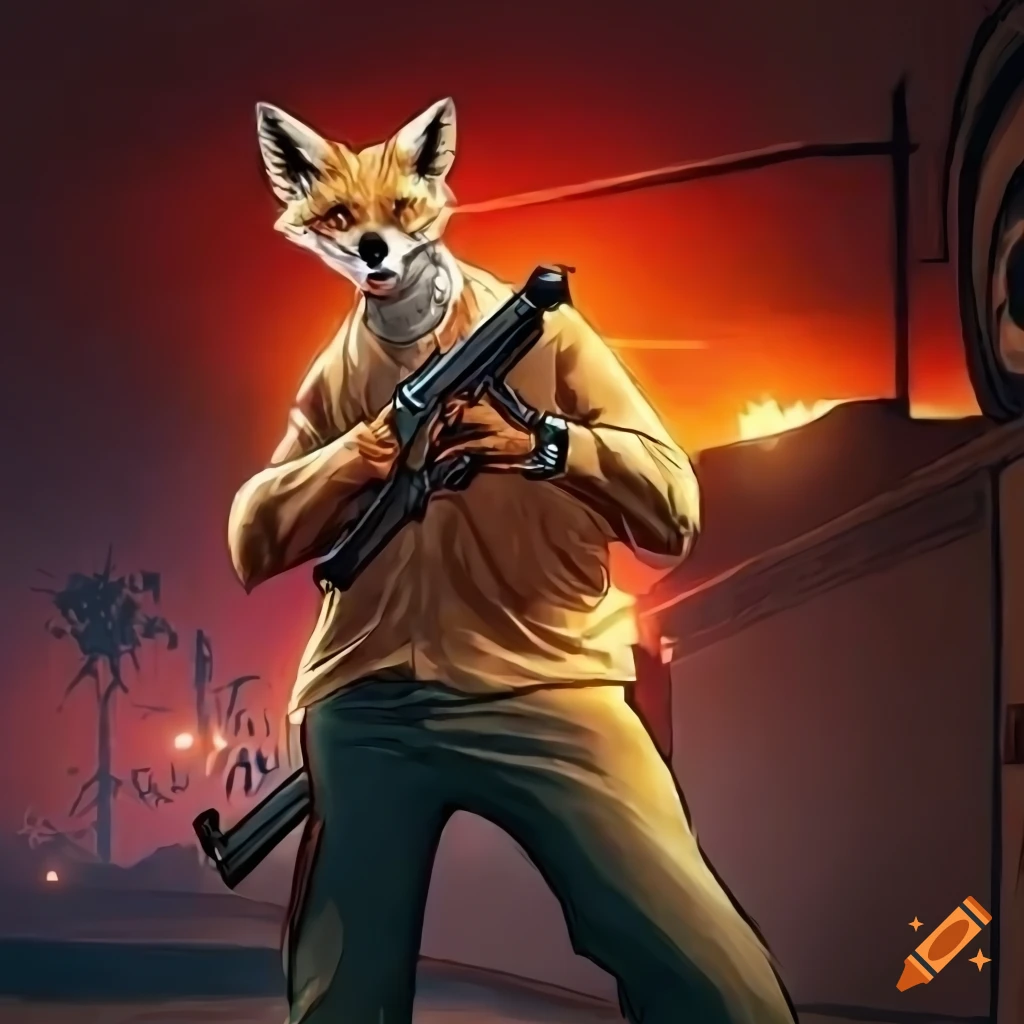 Deltarei: The Game cover with anthropomorphic male fox holding a gun on ...