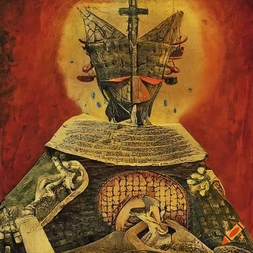 Medieval minstrel painting by max ernst on Craiyon