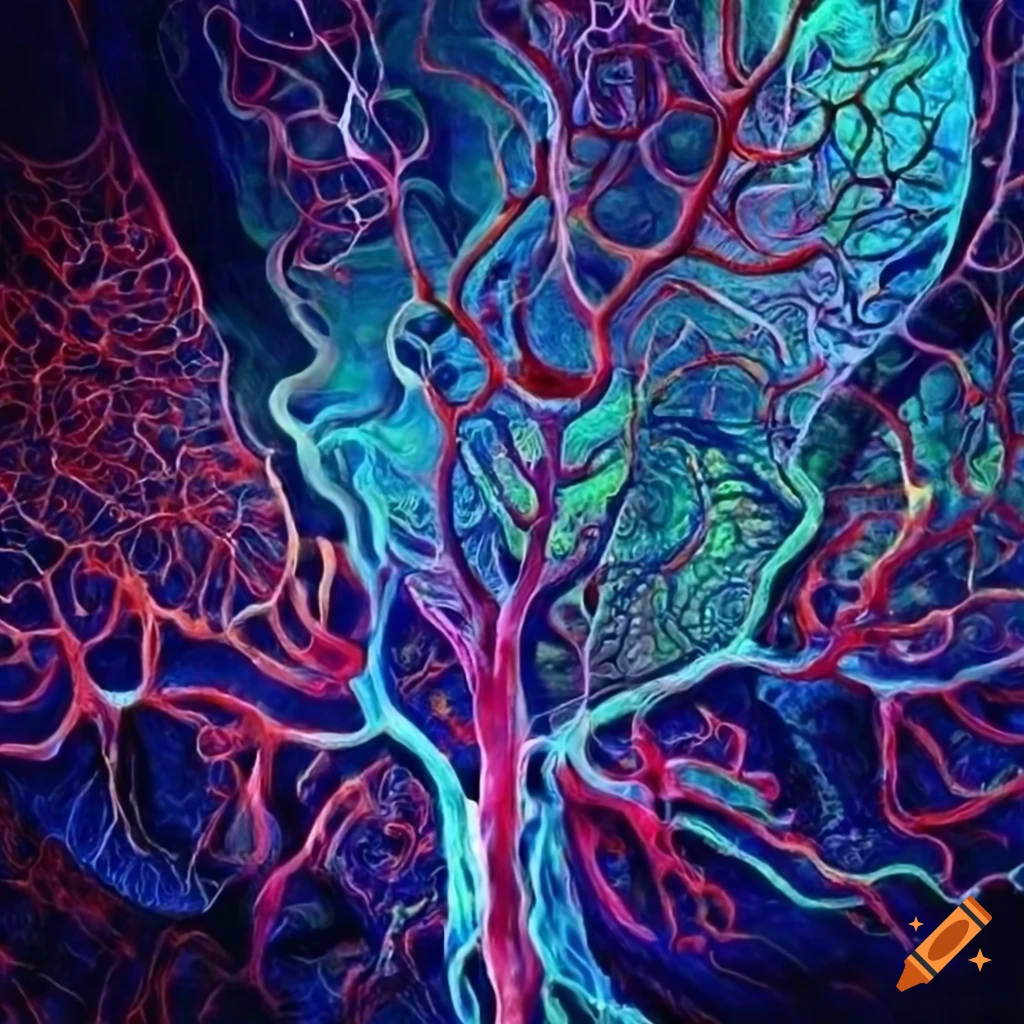 Tree of life neurographica art on Craiyon