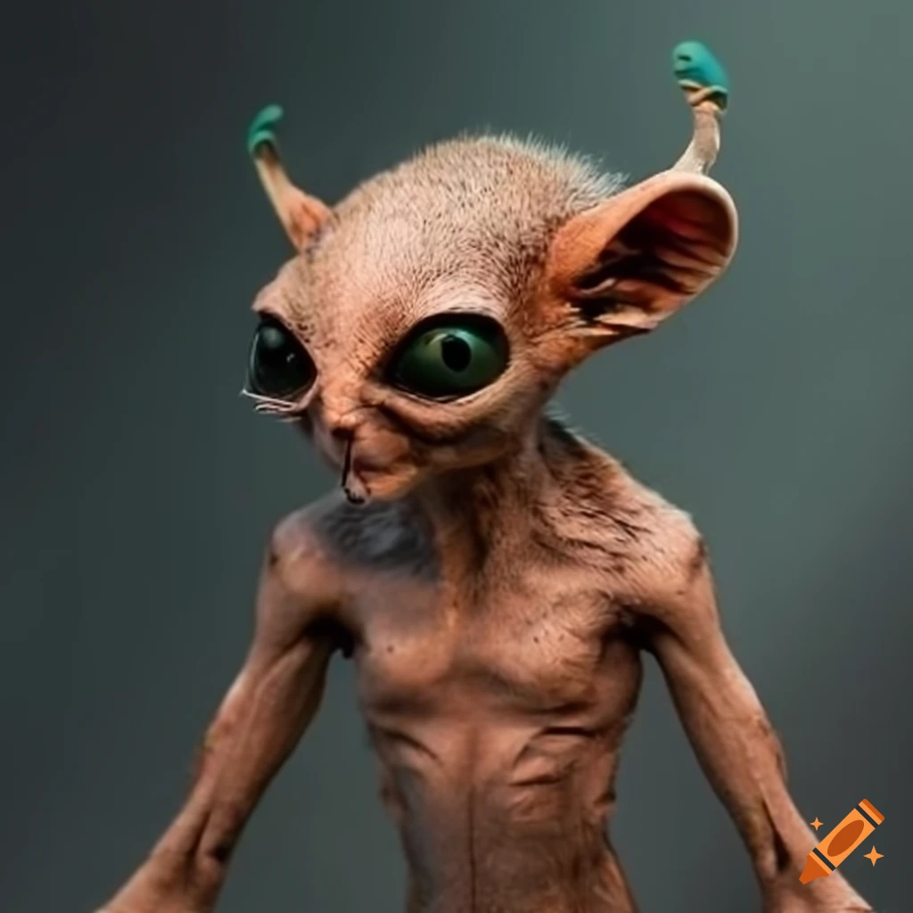 Squirrel hybrid alien wearing a jumpsuit on Craiyon