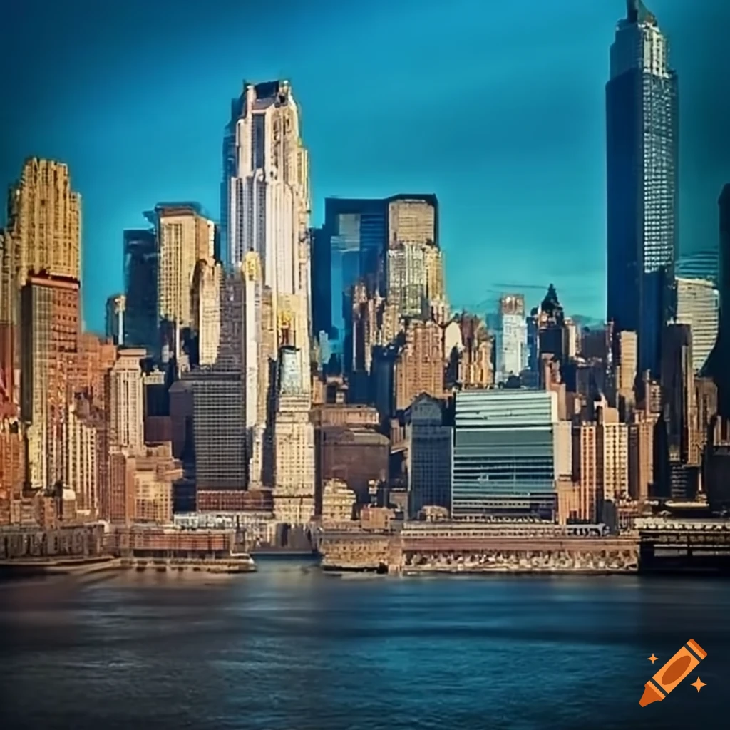 Composite image of iconic new york city landmarks on Craiyon