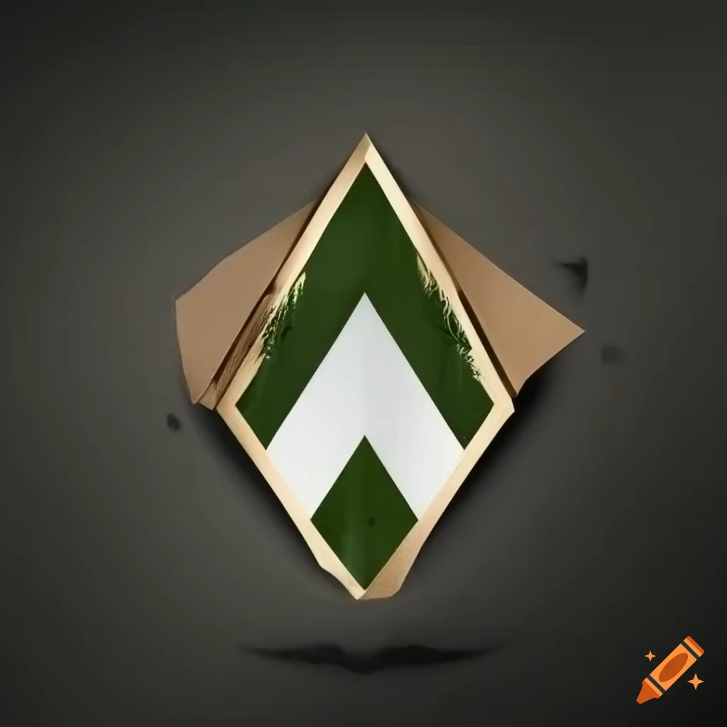 Triangle military logo with signature 'M' on Craiyon