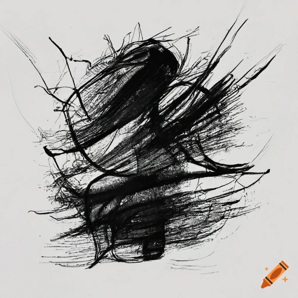 Abstract drawing with nature theme on Craiyon