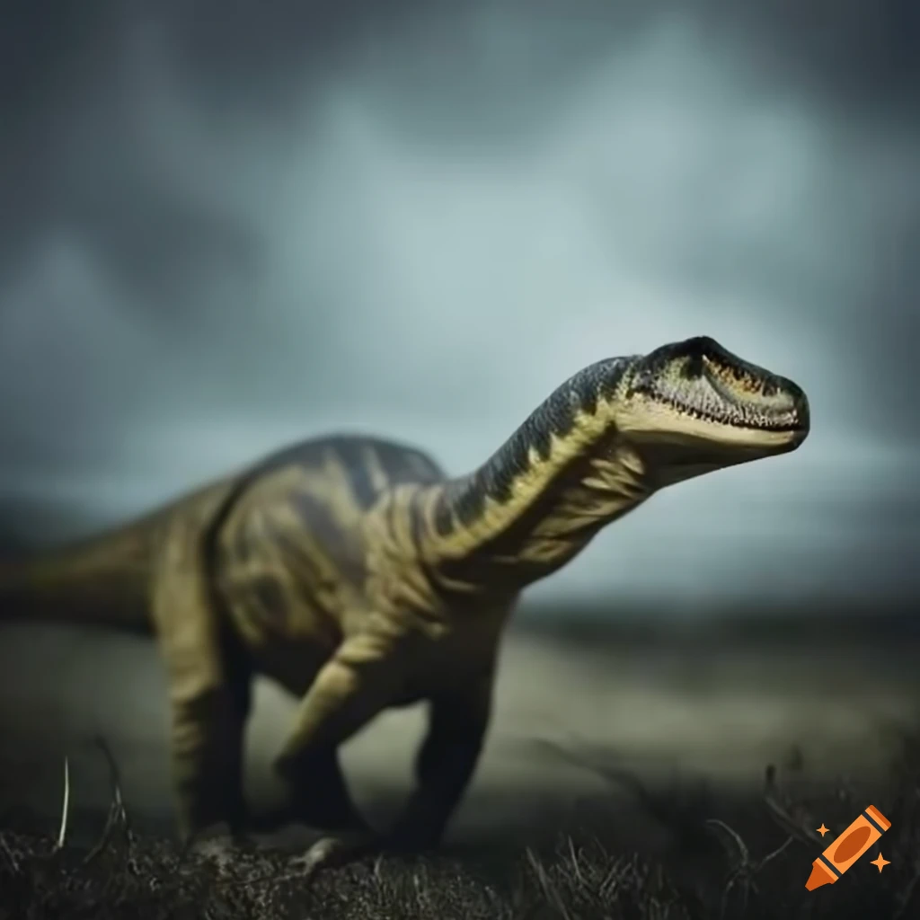 Plateosaurus herd in a triassic landscape with coelophysis on Craiyon