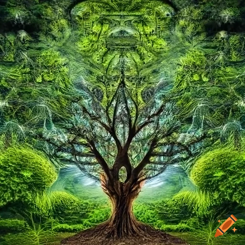 Sentient intelligent tree representing the last of its kind on Craiyon