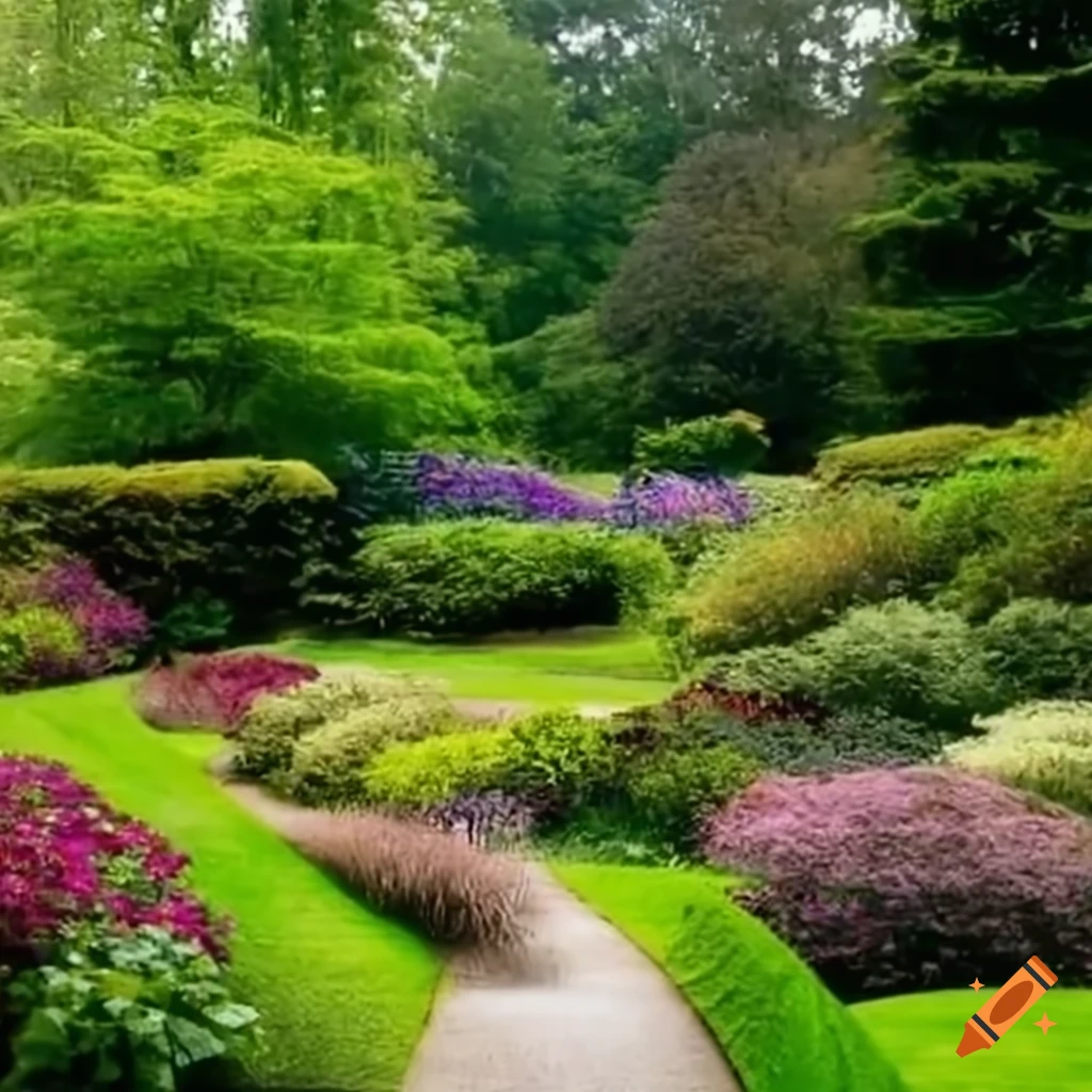 GreenScape Gardens logo with nature-inspired tagline on Craiyon