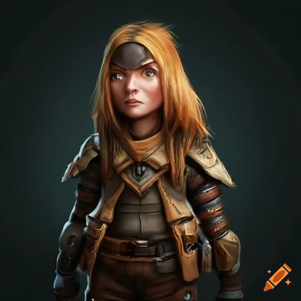 Hafling rogue with amber eyes on Craiyon