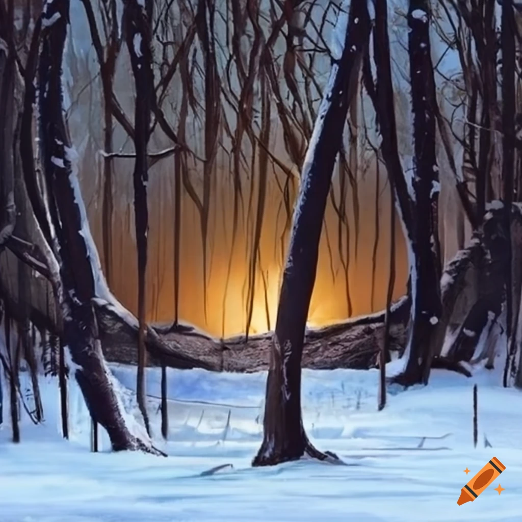 Winter solstice illustration on Craiyon