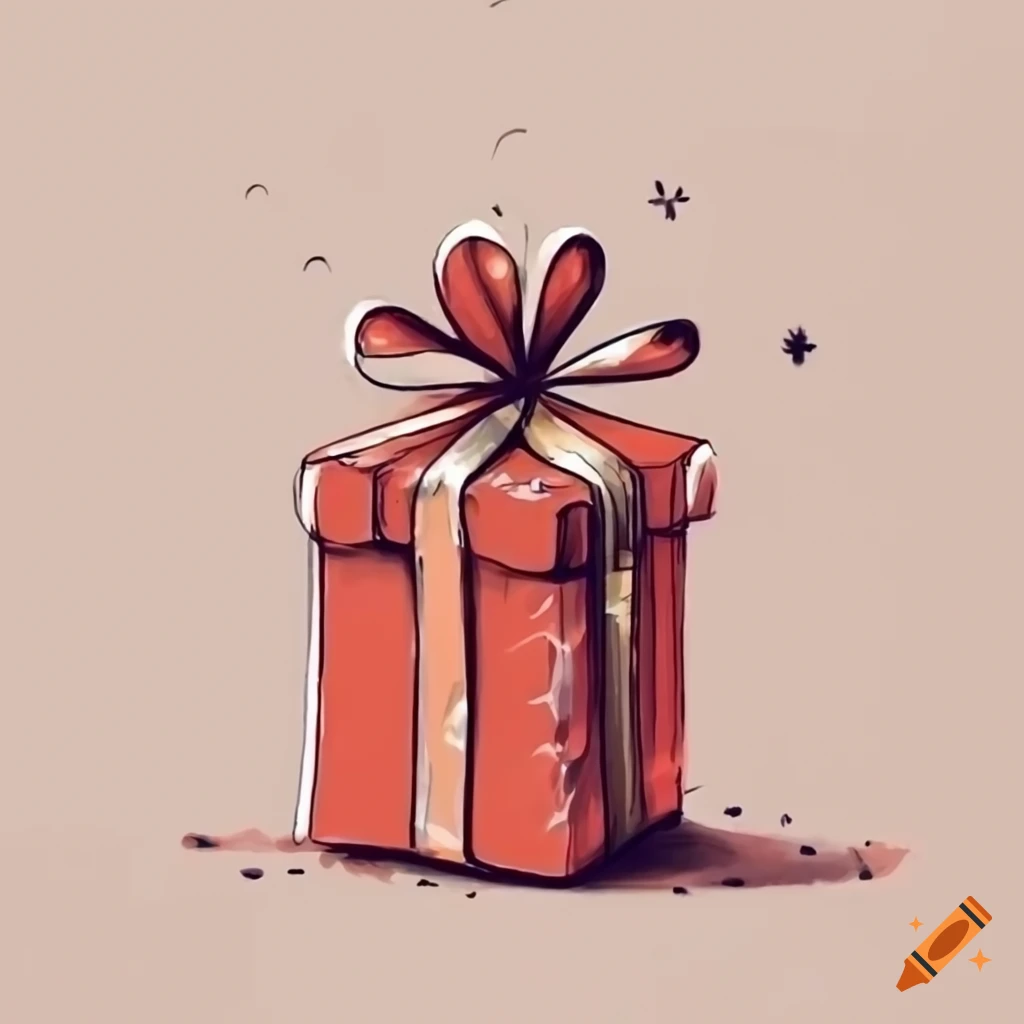 Festive gift wrapping advertisement sign on Craiyon