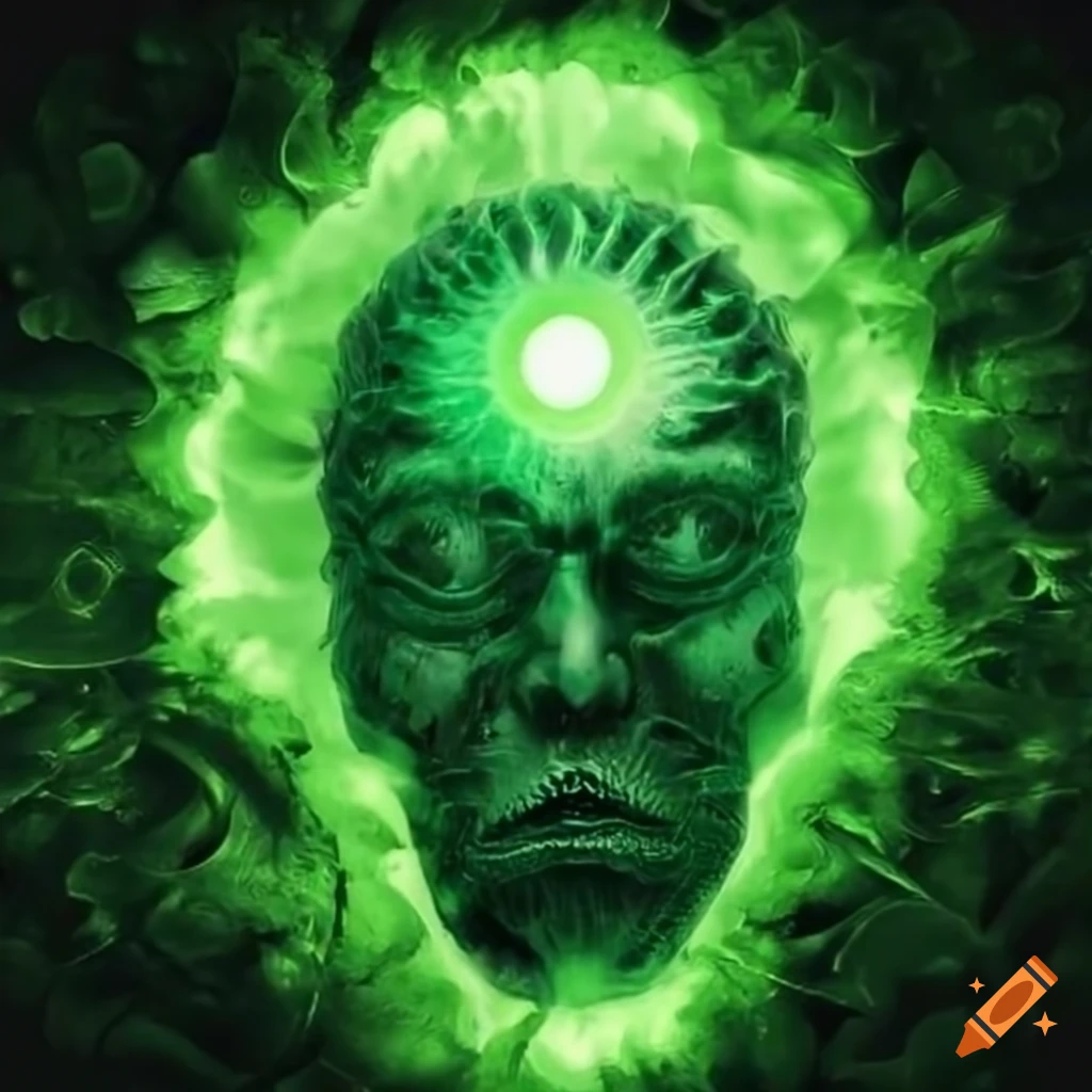 Chaos god of green consciousness on Craiyon