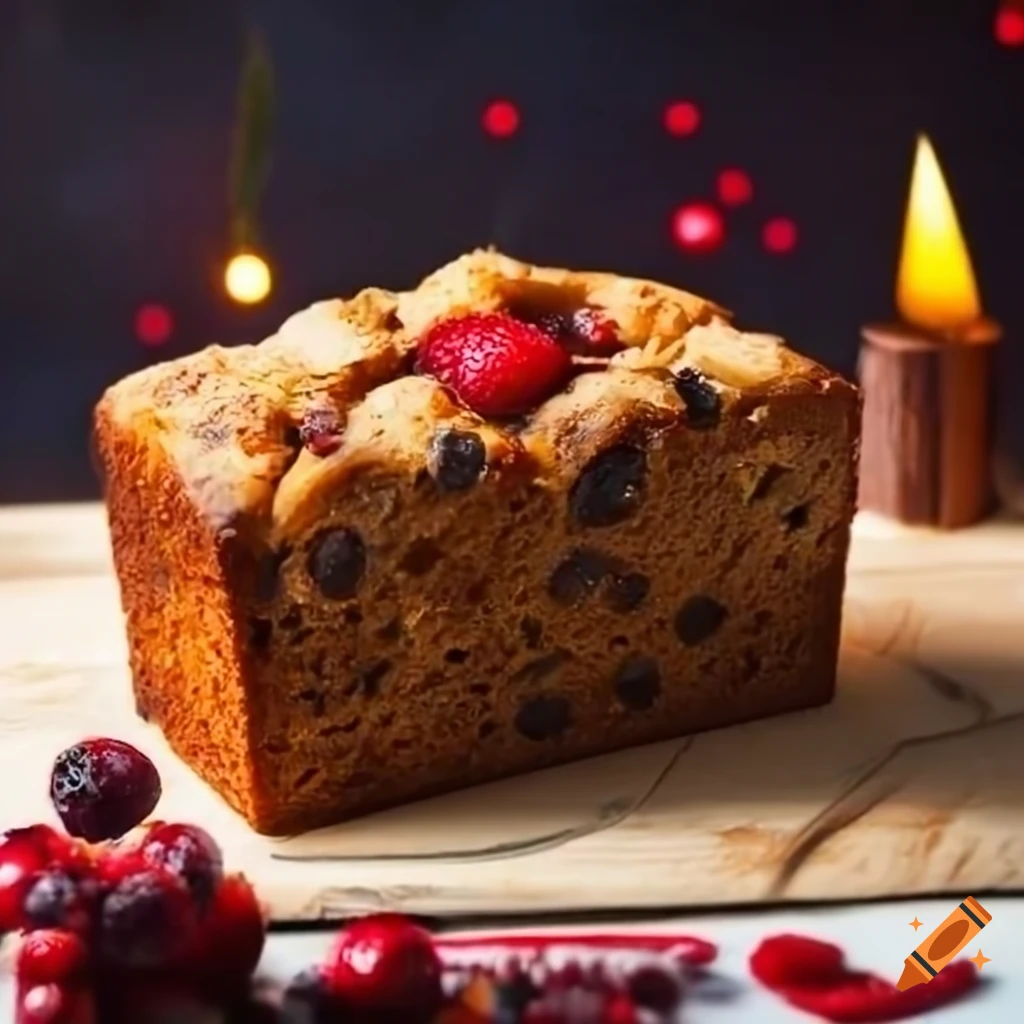 Delicious christmas fruit loaf on Craiyon