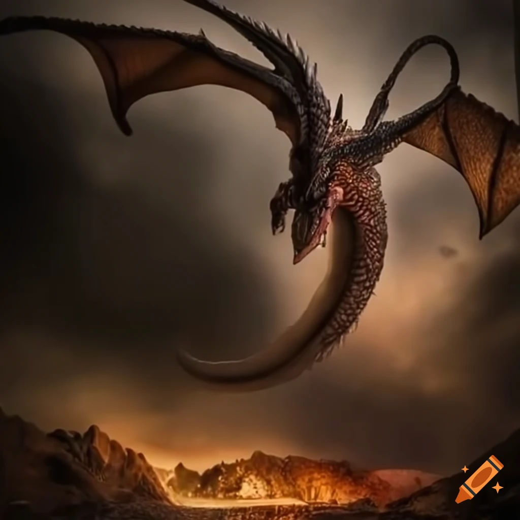 Realistic dragon illustration on Craiyon