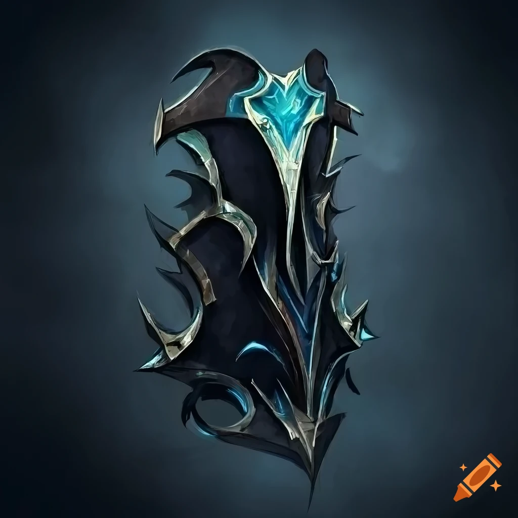 Intricately designed draconic bracer of ancient magic on gray ...