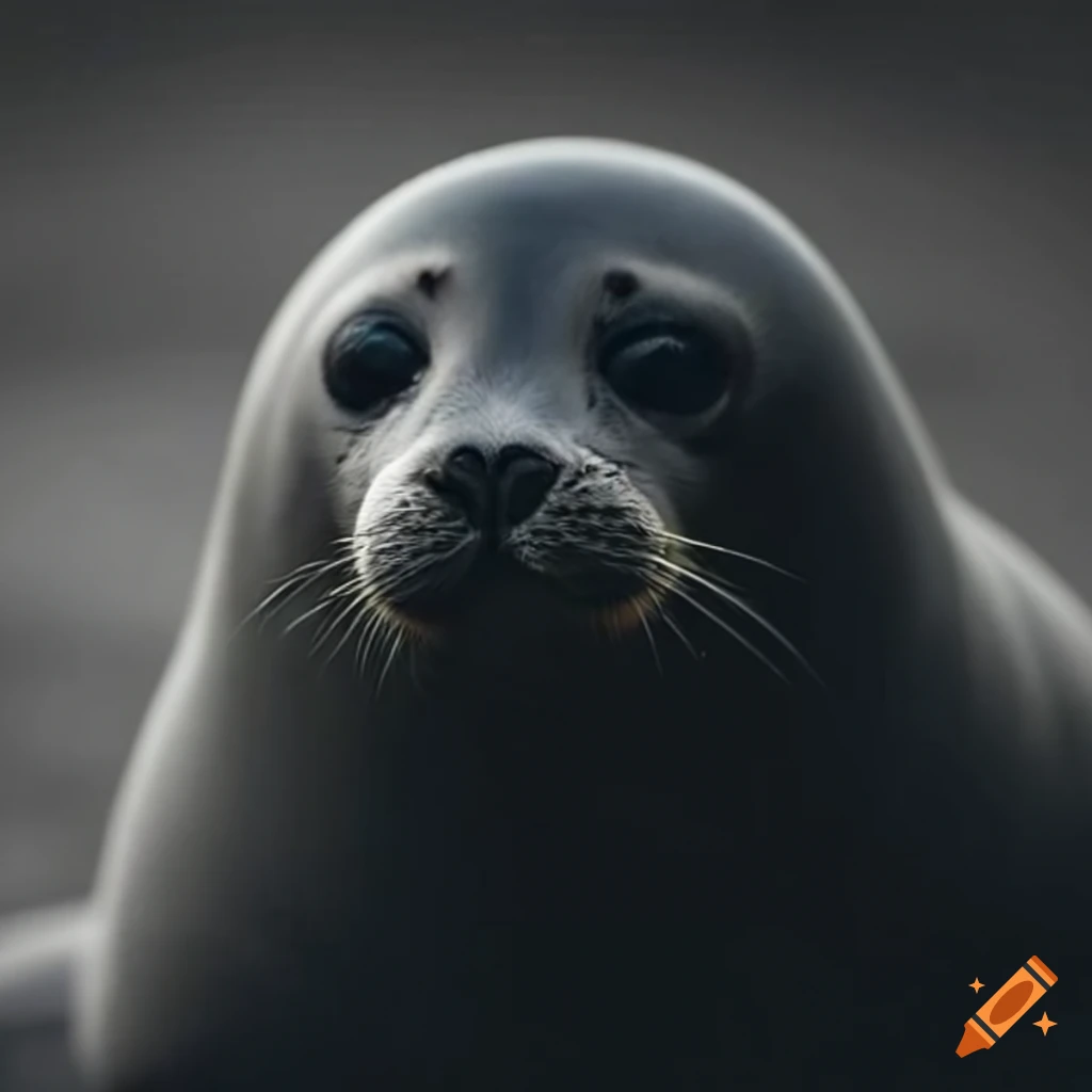 Cute round ringed seal on Craiyon