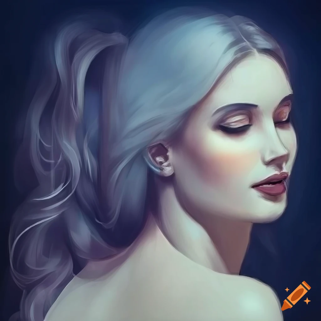 Half-colored hyperrealistic sketch of man and woman in pastel colors ...