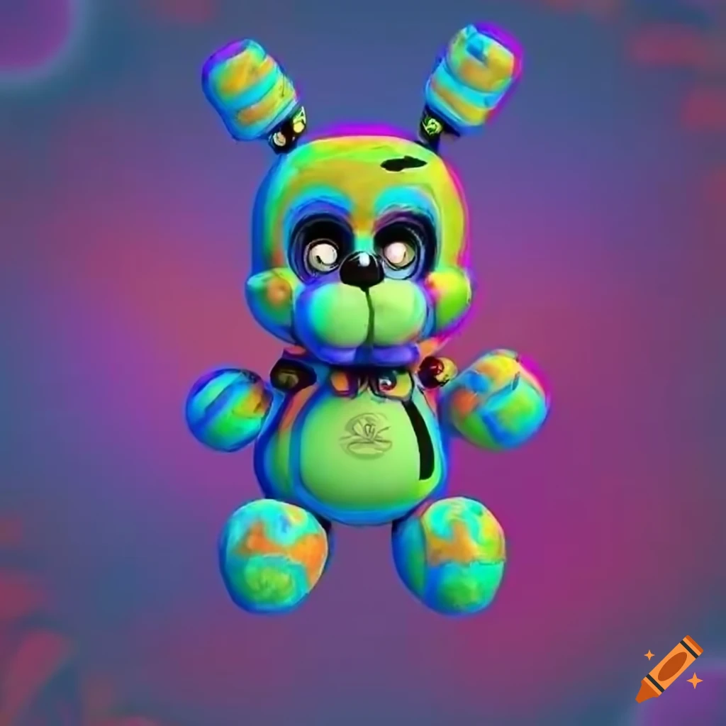 Springbonnie with colorful psychedelic design on Craiyon