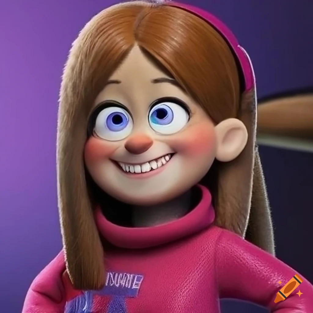 Artistic portrait morphing Mabel Pines into Judy Hopps on Craiyon