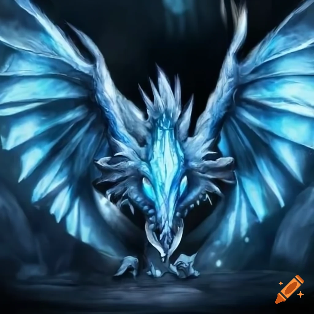 Blue eyes white dragon as a fox on Craiyon