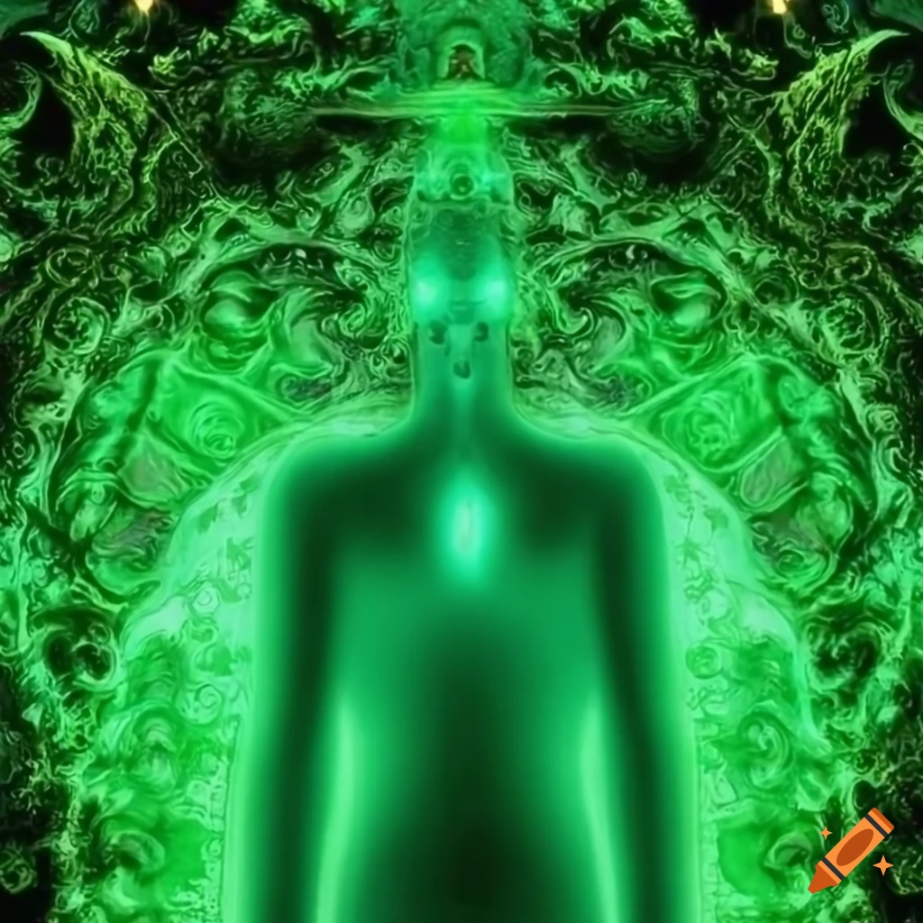 Chaos god of green consciousness on Craiyon