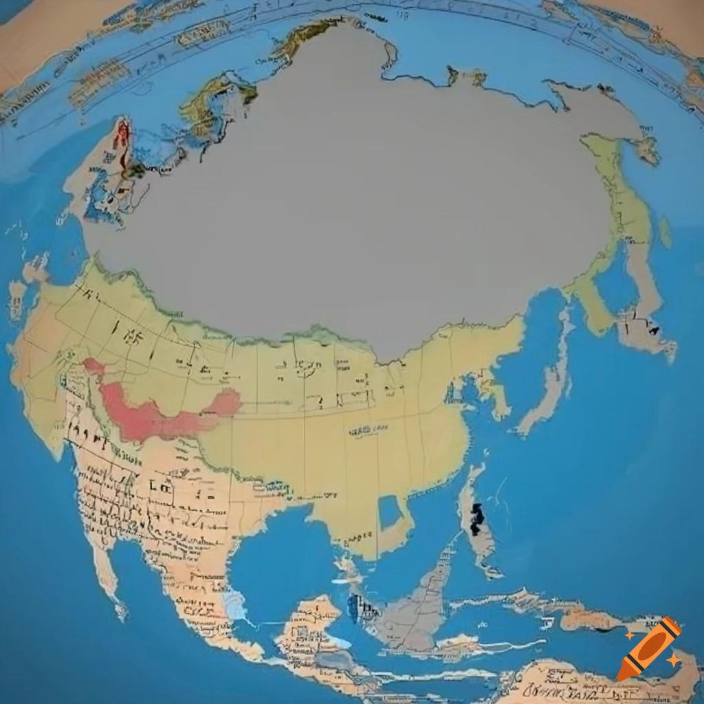Labelled Map Of Asia