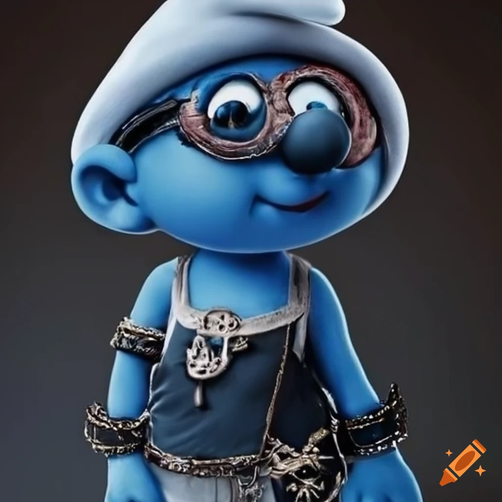 Gothic smurf on Craiyon
