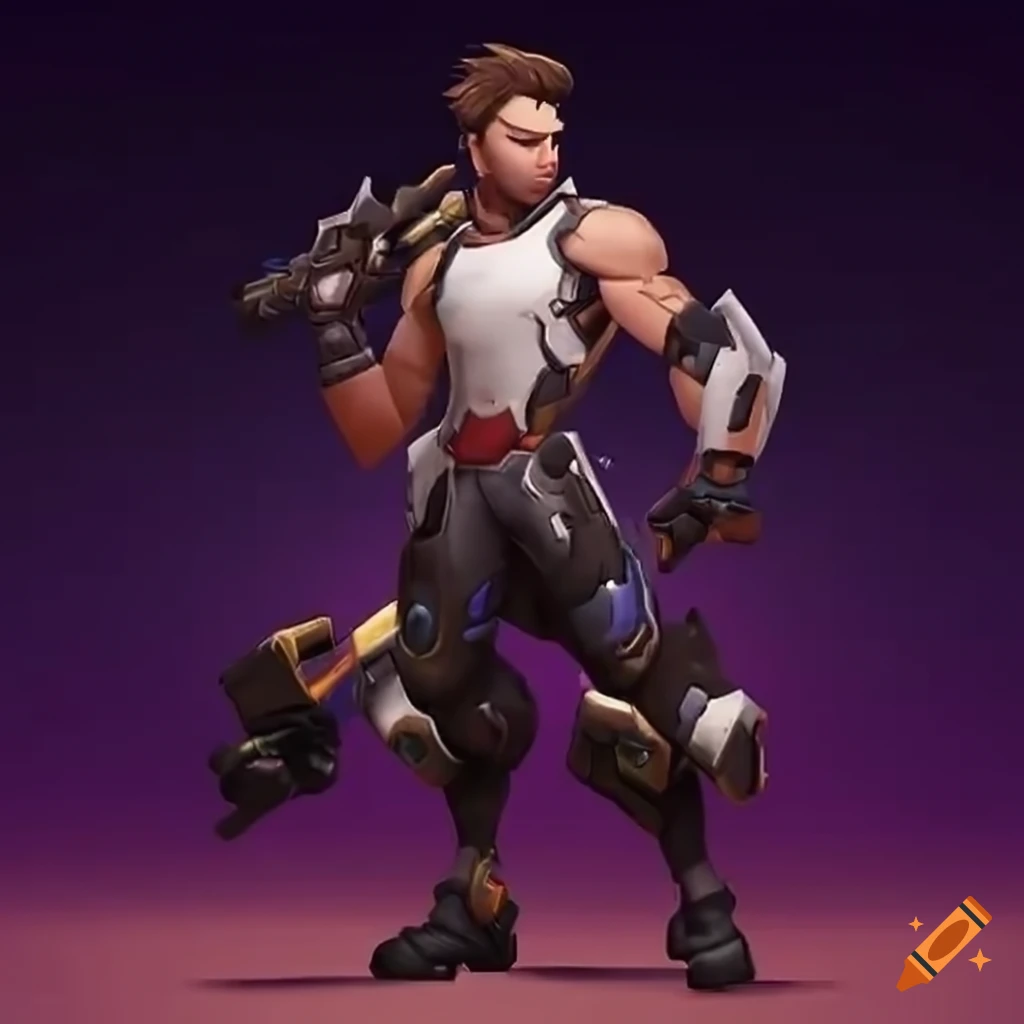 Short male character from overwatch on Craiyon