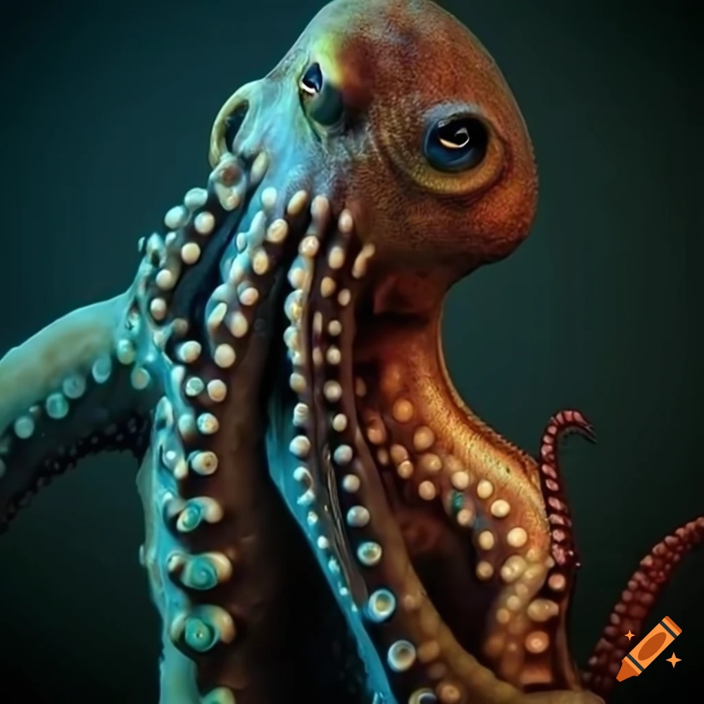 Colorful octopus creature with special effects on Craiyon