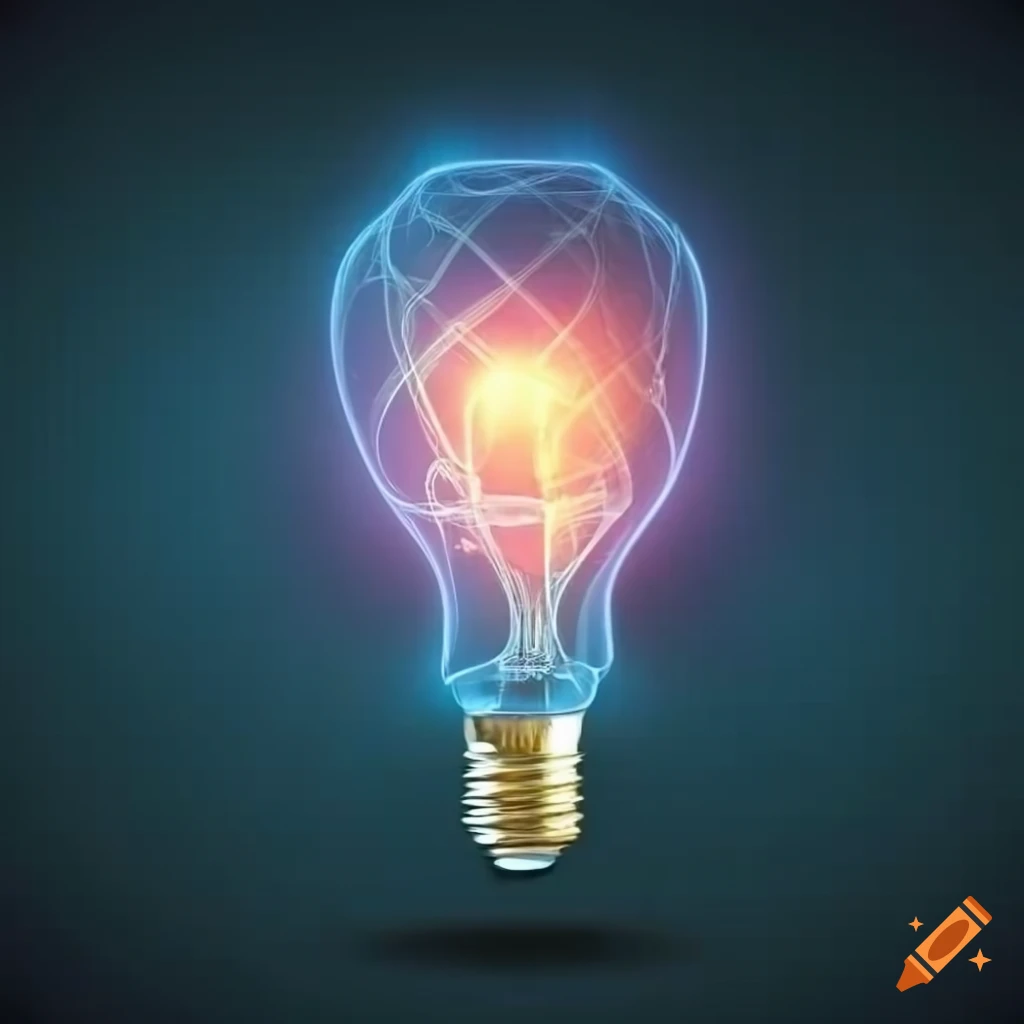 Light bulb surrounded by mathematical formula, quantum physics sign ...