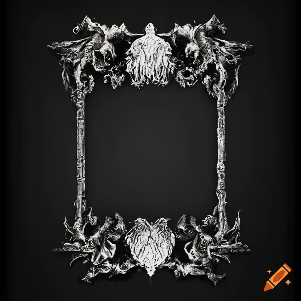 Dark and edgy death metal border on Craiyon