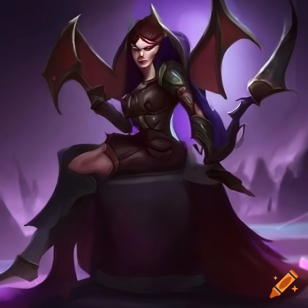 Half bat half human humanoid character from League of Legends on Craiyon