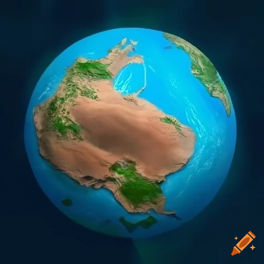 Large continent inspired by gondwana on Craiyon