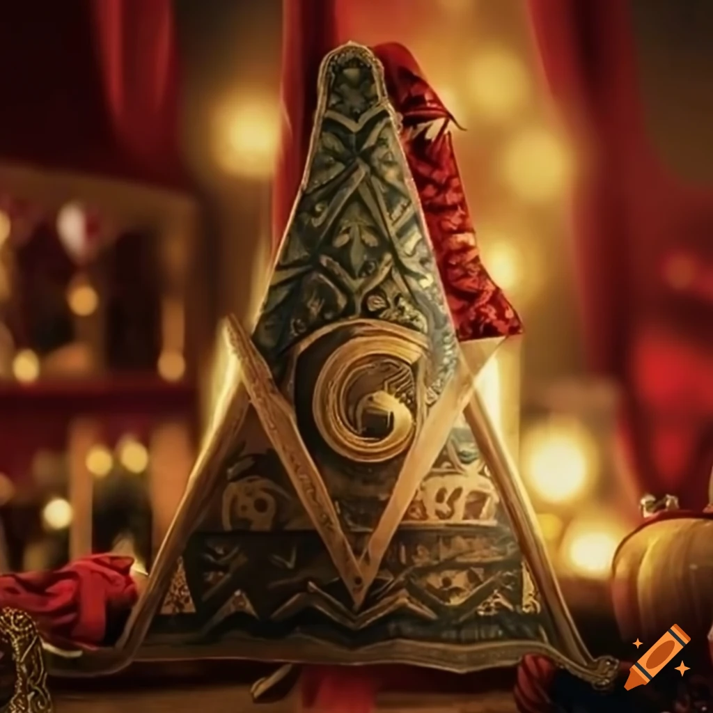 Masonic themed Christmas card on Craiyon