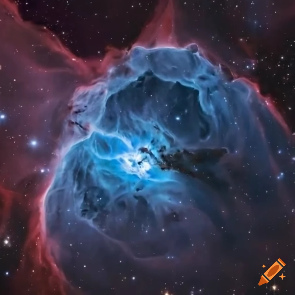 Vibrant swirling nebula in deep space on Craiyon