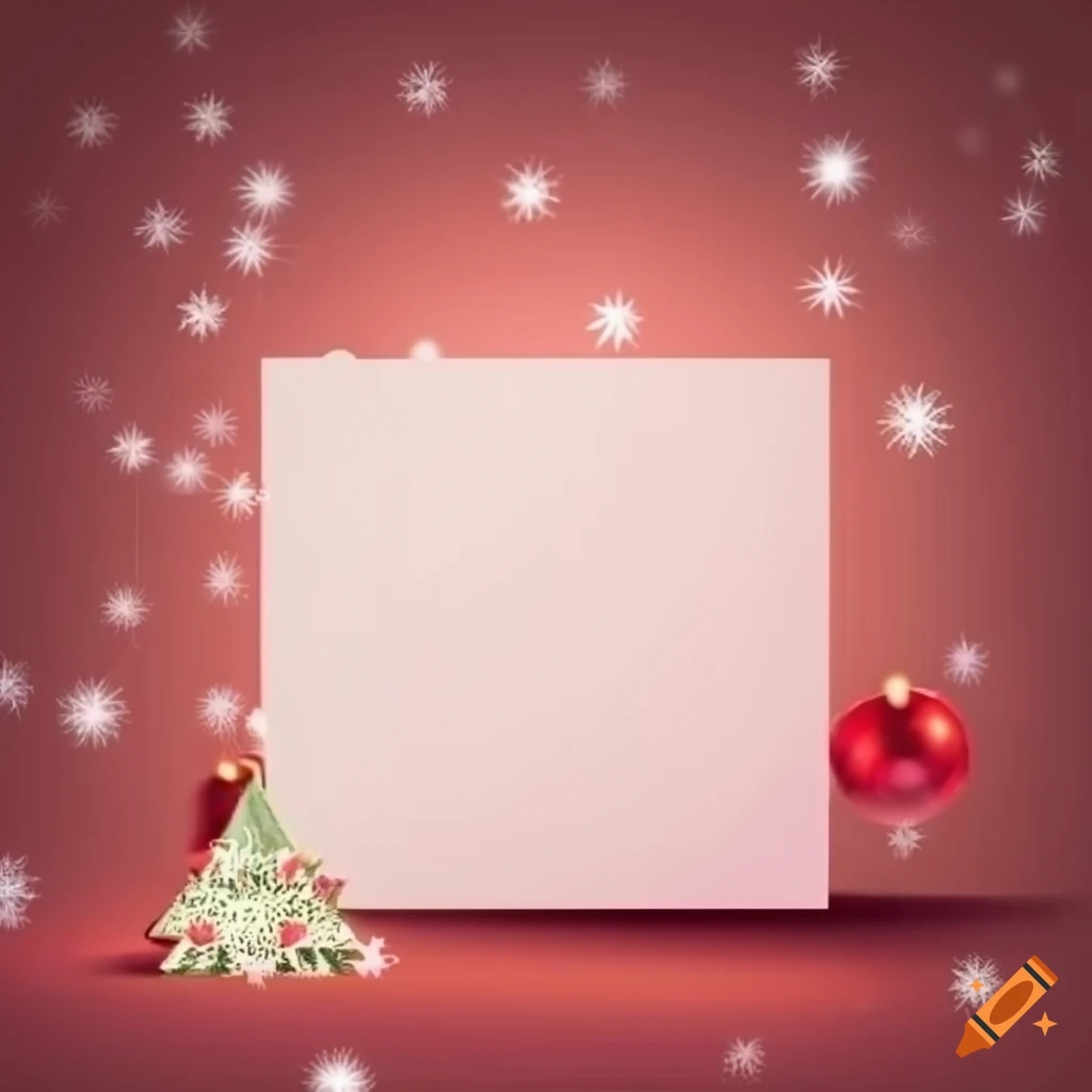 Christmas card with space for text on Craiyon