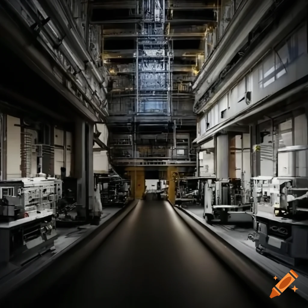 Realistic overview of a modern manufacturing facility on Craiyon